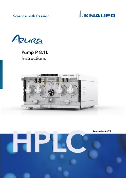 KNAUER Pumps | Manuals & Guides